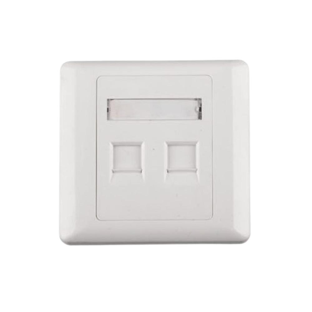 RJ45 Face Plate 86x86 type/dual ports/wall mounted - Kosprod - Dyçan i ...
