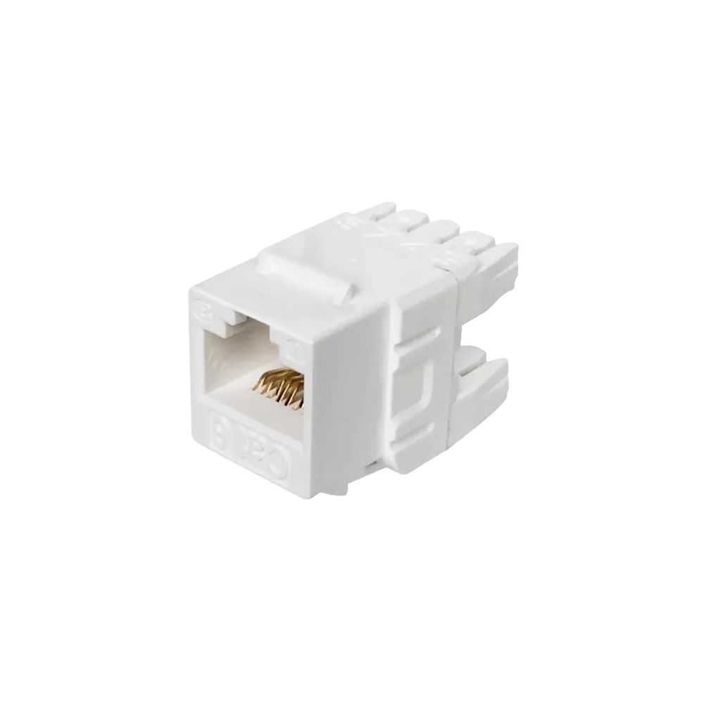 Modular Jack Keystone CAT6 180° WHITE - Kosprod - Dycan i Produkteve ...