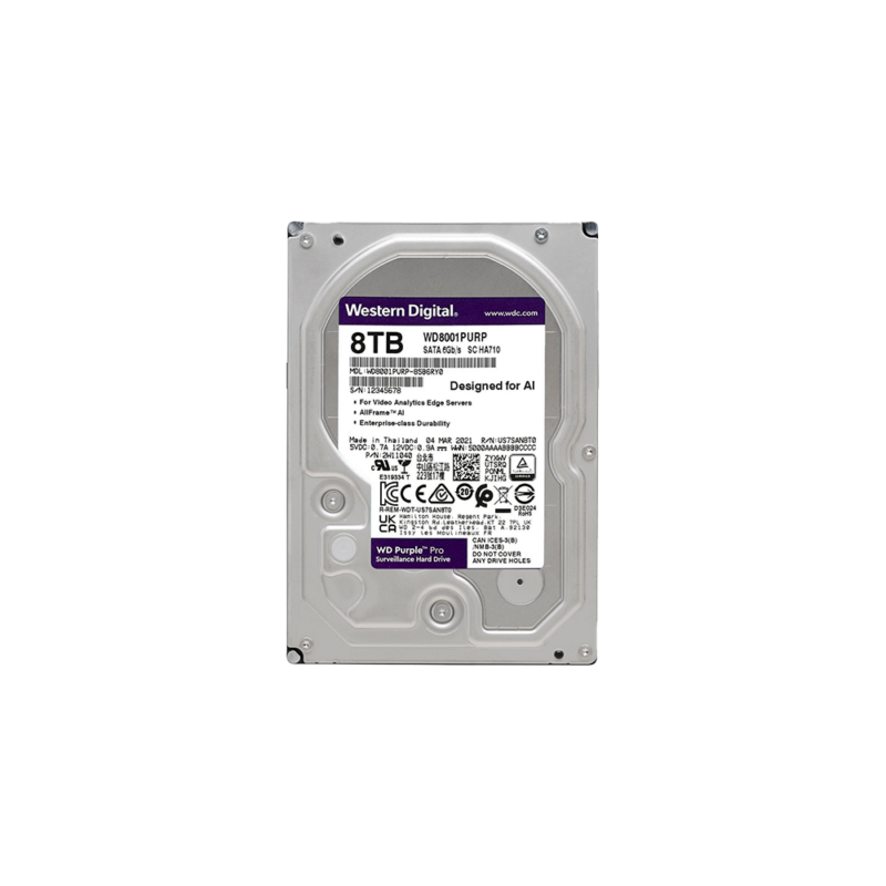 HDD Western Digital 8TB WD Purple Surveillance Internal Hard Drive HDD ...